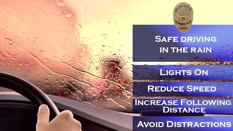 ** Driving in the Rain - Safety Tips ** (Los Angeles Police Department ...