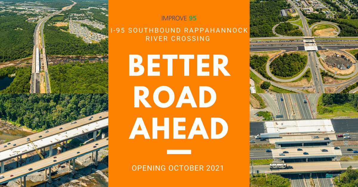 NEW I-95 SOUTHBOUND BRIDGE TO OPEN AT THE RAPPAHANNOCK RIVER — Nextdoor