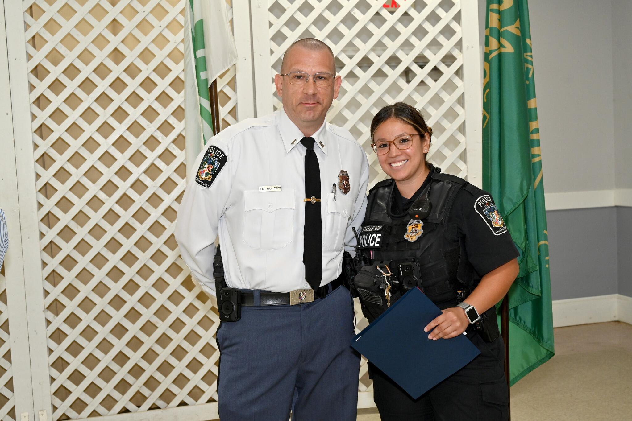 Gaithersburg Police Officer Amy Ovalle presented with Public Safety ...