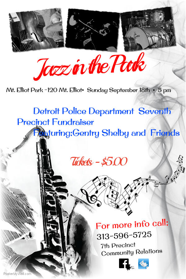 7th Precinct Jazz in the Park (Detroit Police Department) — Nextdoor ...