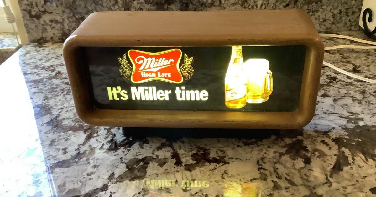 VINTAGE, ‘ITS MILLER TIME’ fluorescent light for $35 in Highland, MI ...