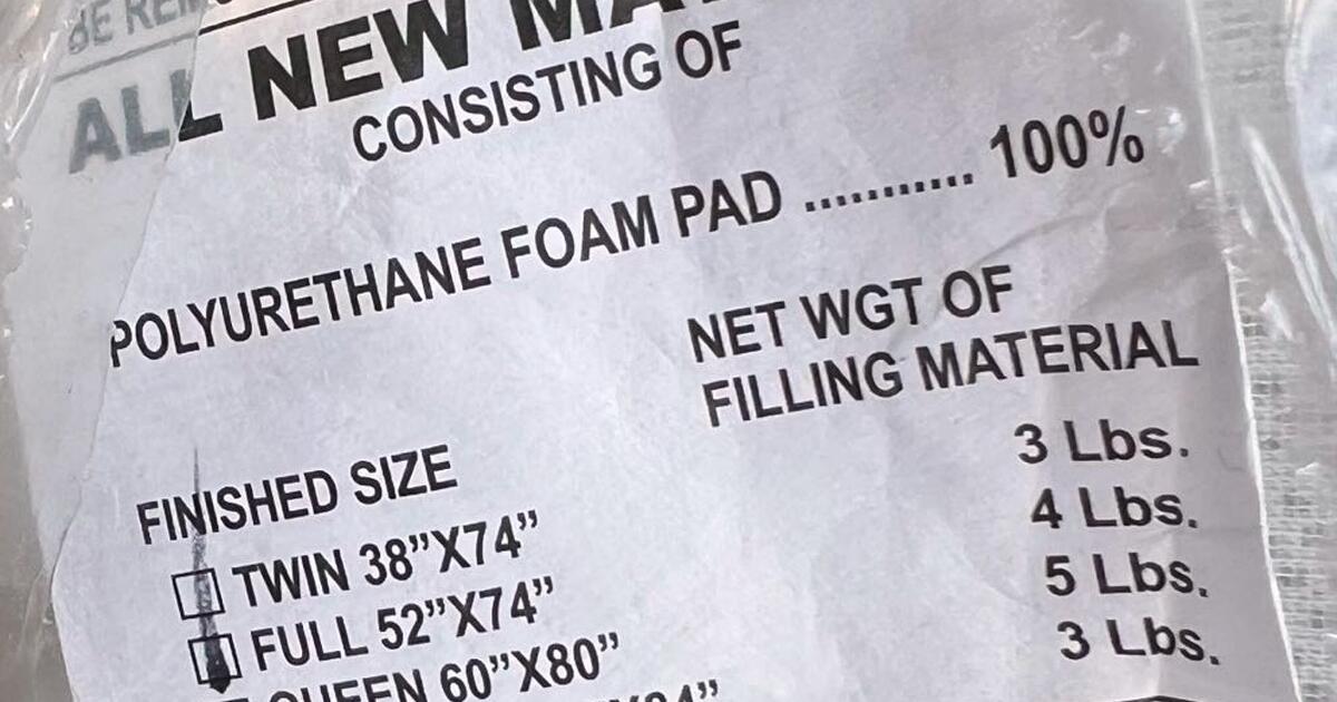 Polyurethane Foam Pad - Full Size for Free in Folsom, CA | For Sale ...