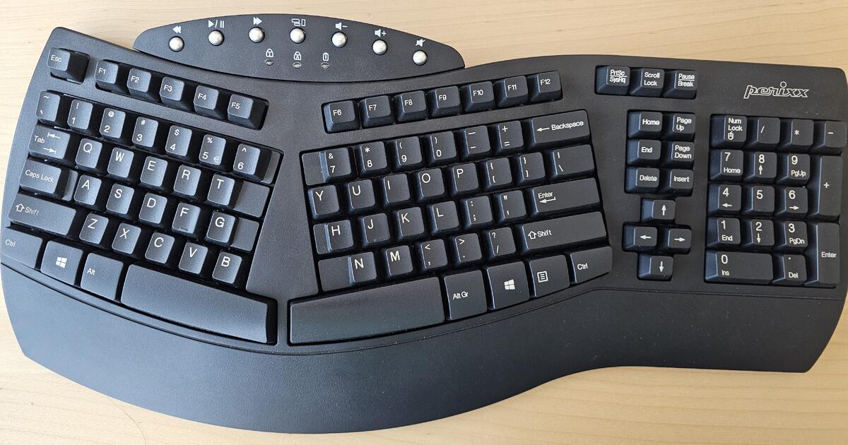 Perixx Periboard-612B Wireless Ergonomic Split Keyboard for $20 in ...
