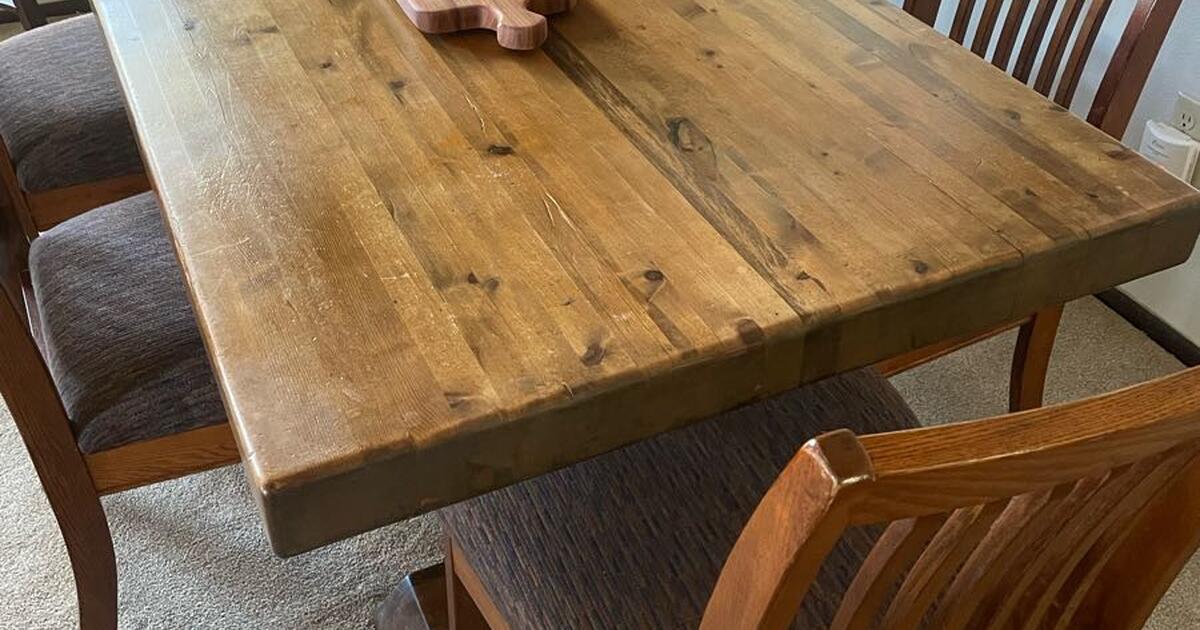 Solid Butcher Block Table and Chairs for $345 in Palmer Lake, CO | For ...