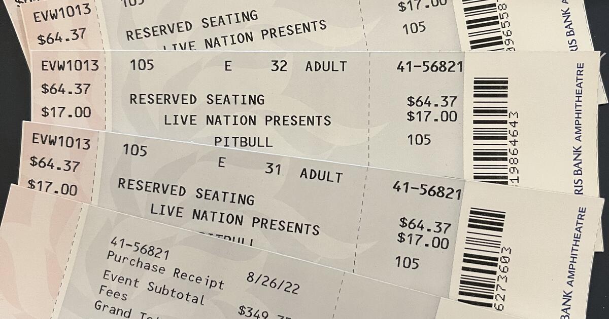 5 Pitbull Concert Tickets for October 13 for $406 in Alpharetta, GA ...