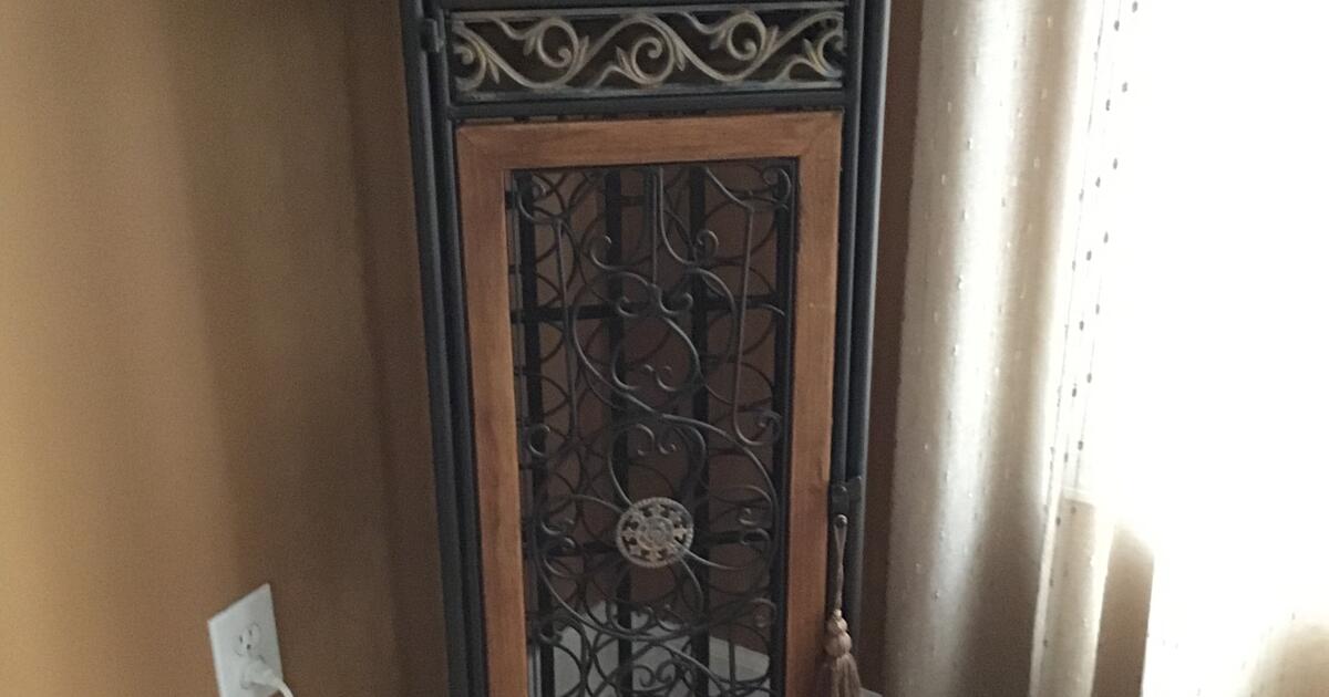 Wrought Iron And Wood Wine Cabinet For 80 In Mechanicville NY For Wrought Iron And Wood Wine Cabinet For 80 In Mechanicville NY For