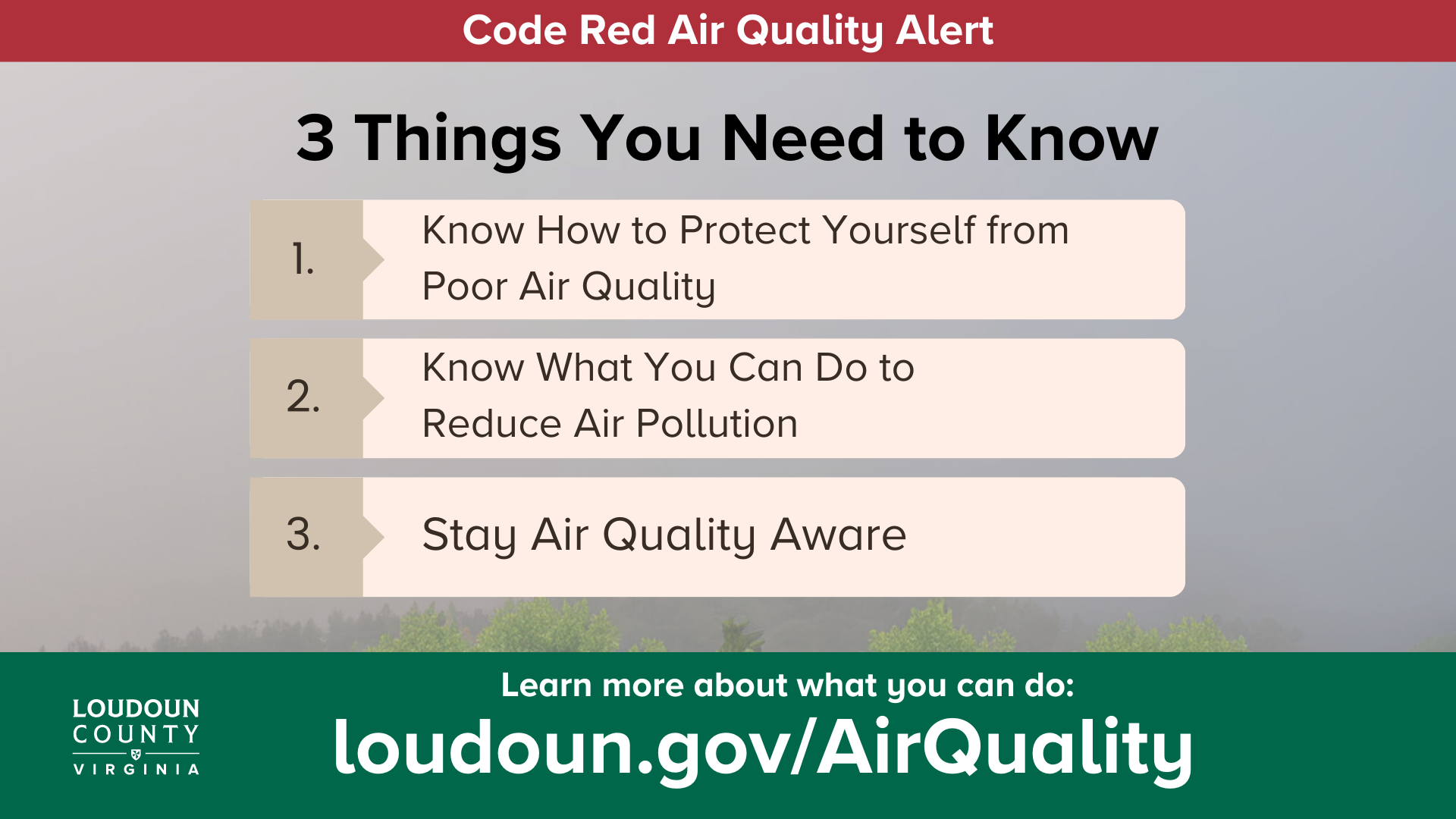 Things to Know about the Air Quality Alert for Loudoun (Loudoun County ...