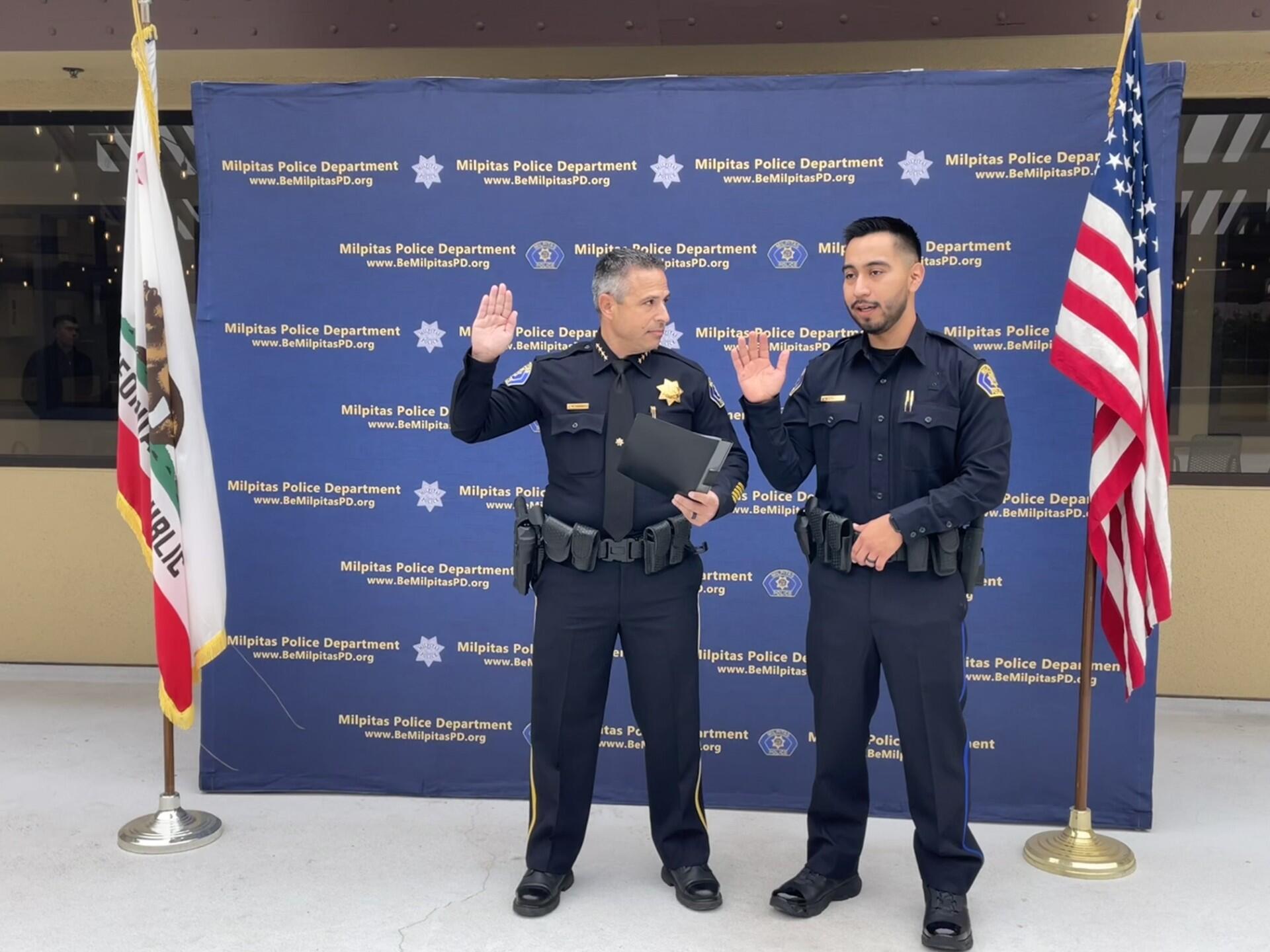 **Badge Pinning & Swearing In Ceremony** (Milpitas Police Department ...
