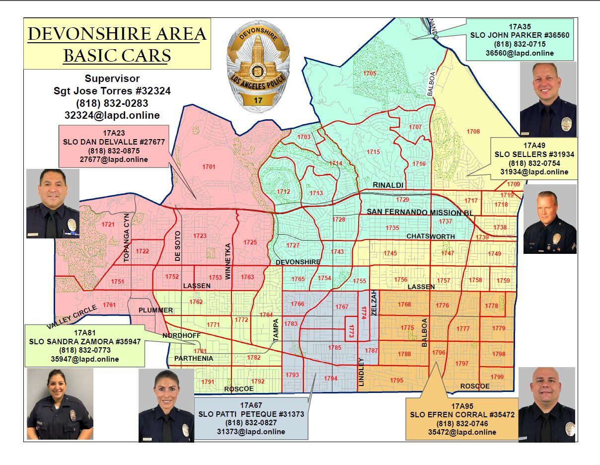 Upcoming LAPD Devonshire Basic Car 17A81 Neighborhood Watch Meeting ...