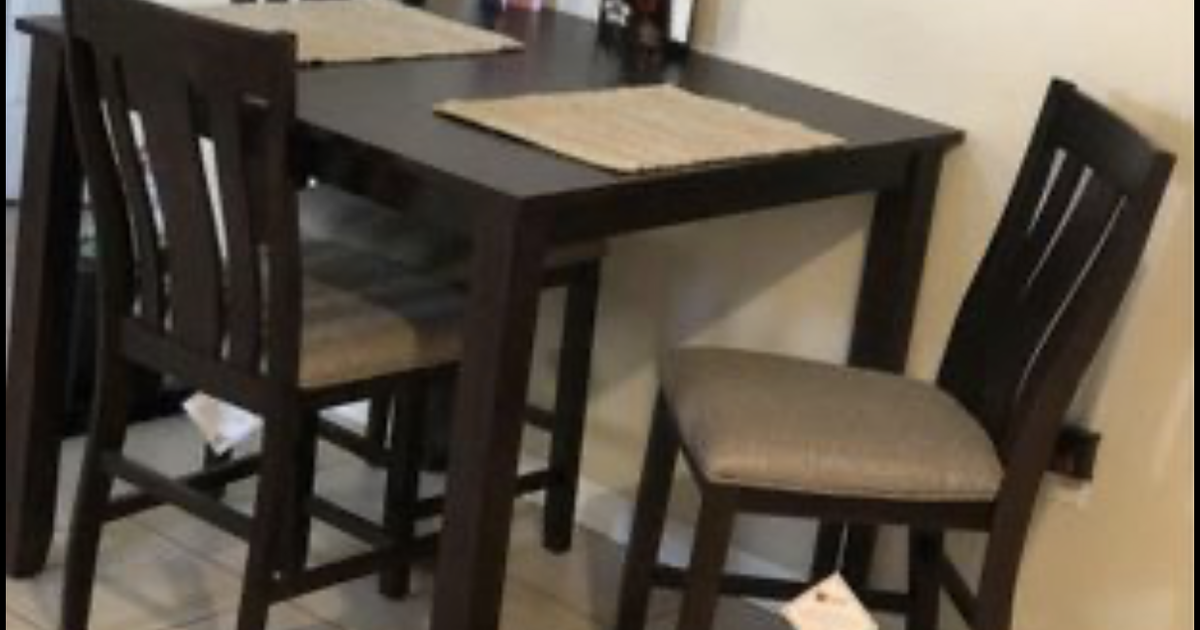 Stained Birch Pub Table, 3 Chairs (New With Tags) for $500 in Fort ...