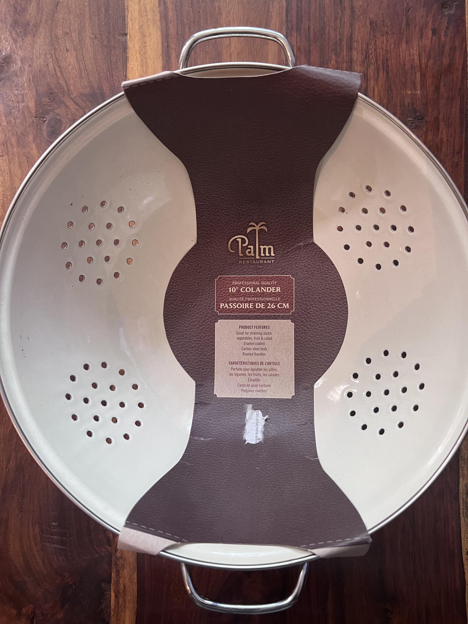 Palm restaurant colander store