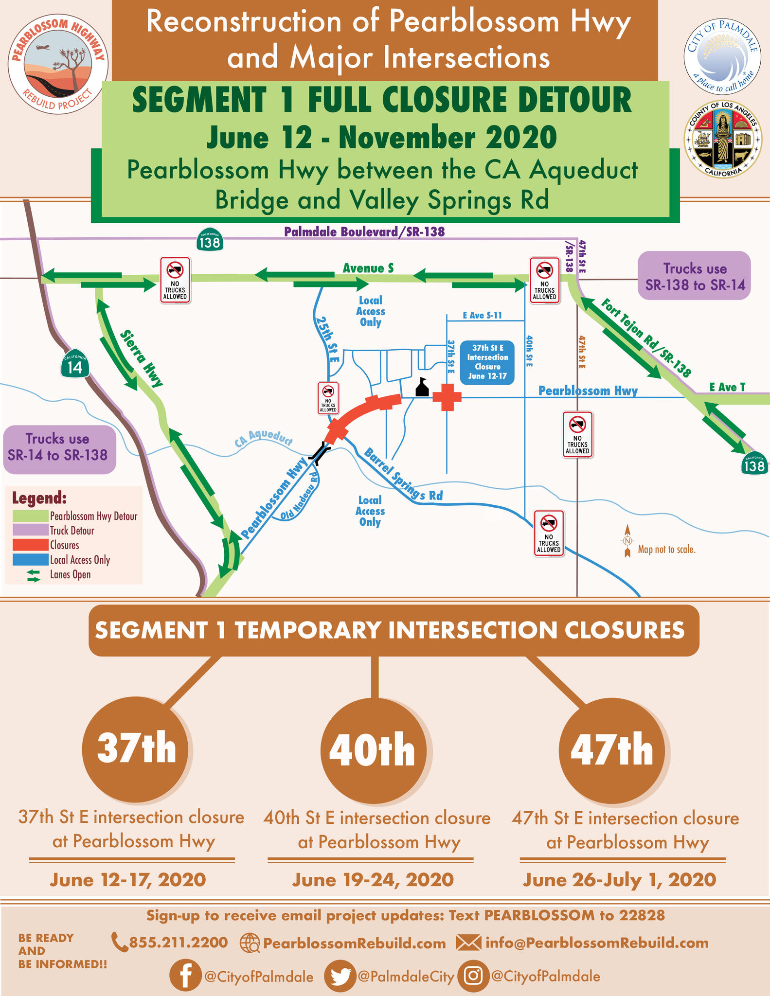 Pearblossom Highway Full Closure Begins Tomorrow (City of Palmdale ...