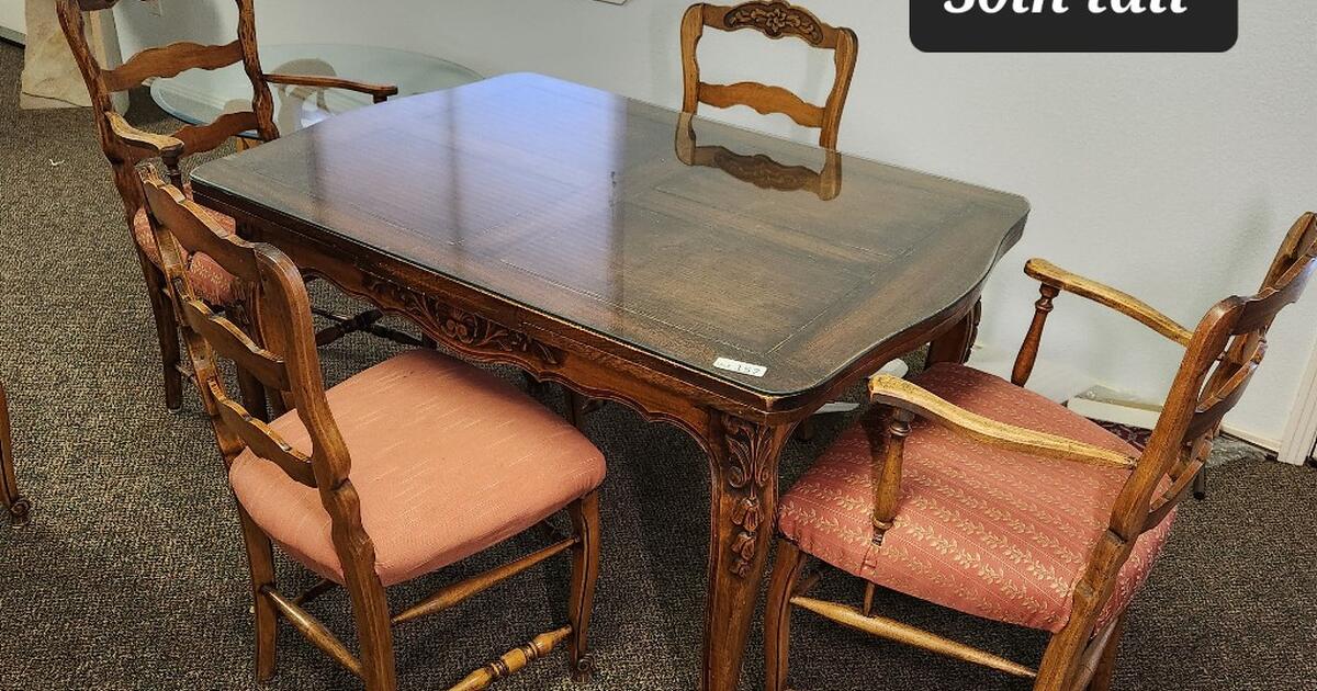 Antique European 8 Chair Dining Table. Slide Out Extensions. - $399 ...