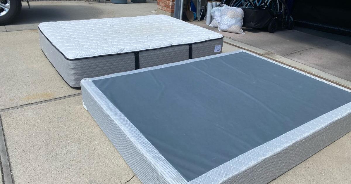 Free box spring and queen bed. Purchased just 10 months ago. Must haul ...