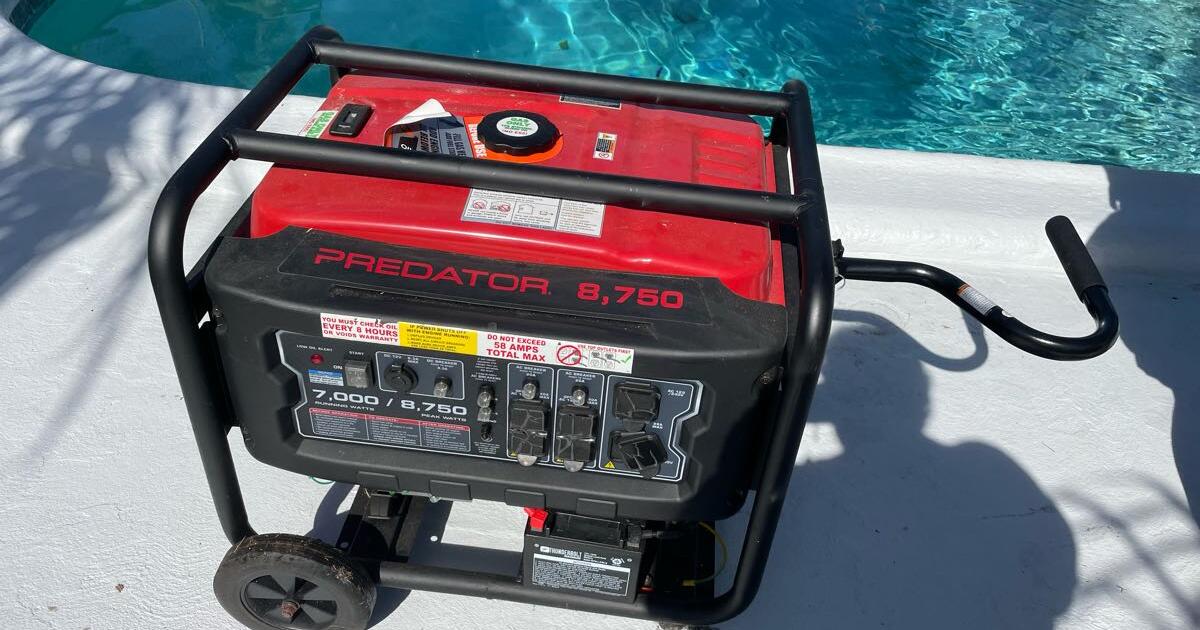 Predator 8750 Generator electric start-open box for $700 in Debary, FL ...