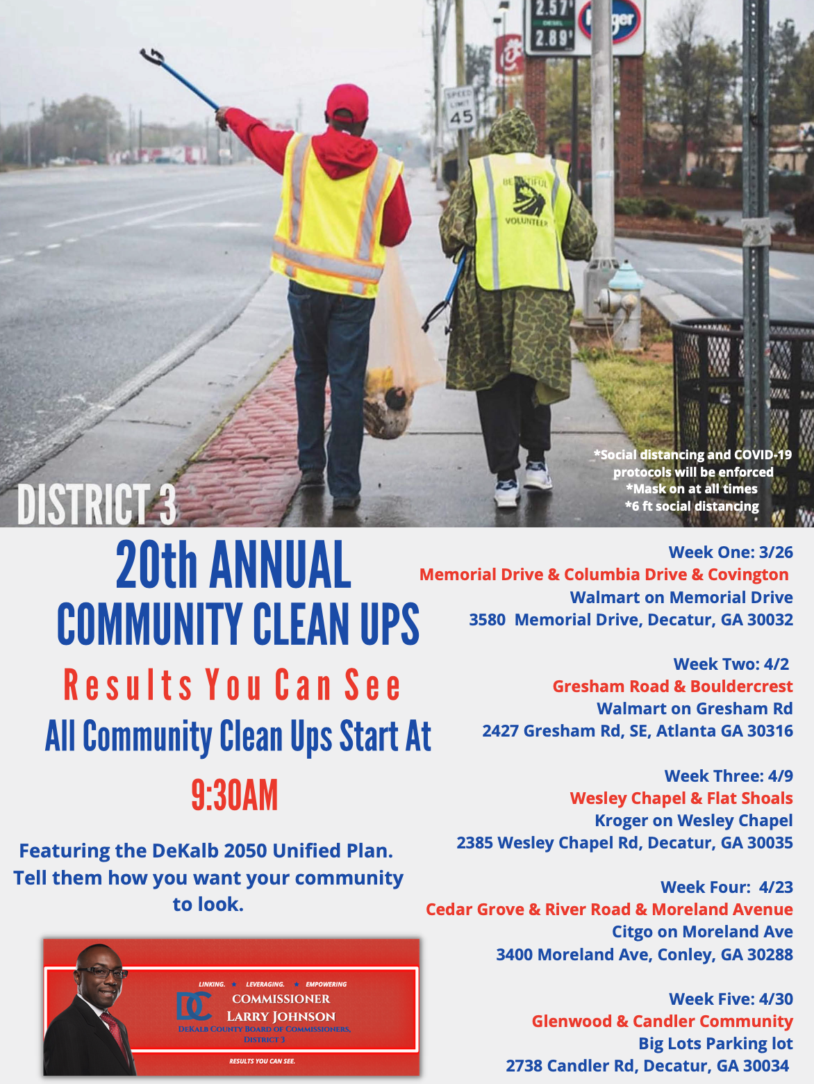 District 3 Community Clean Ups ... Saturday, April 2, 2022 (DeKalb ...