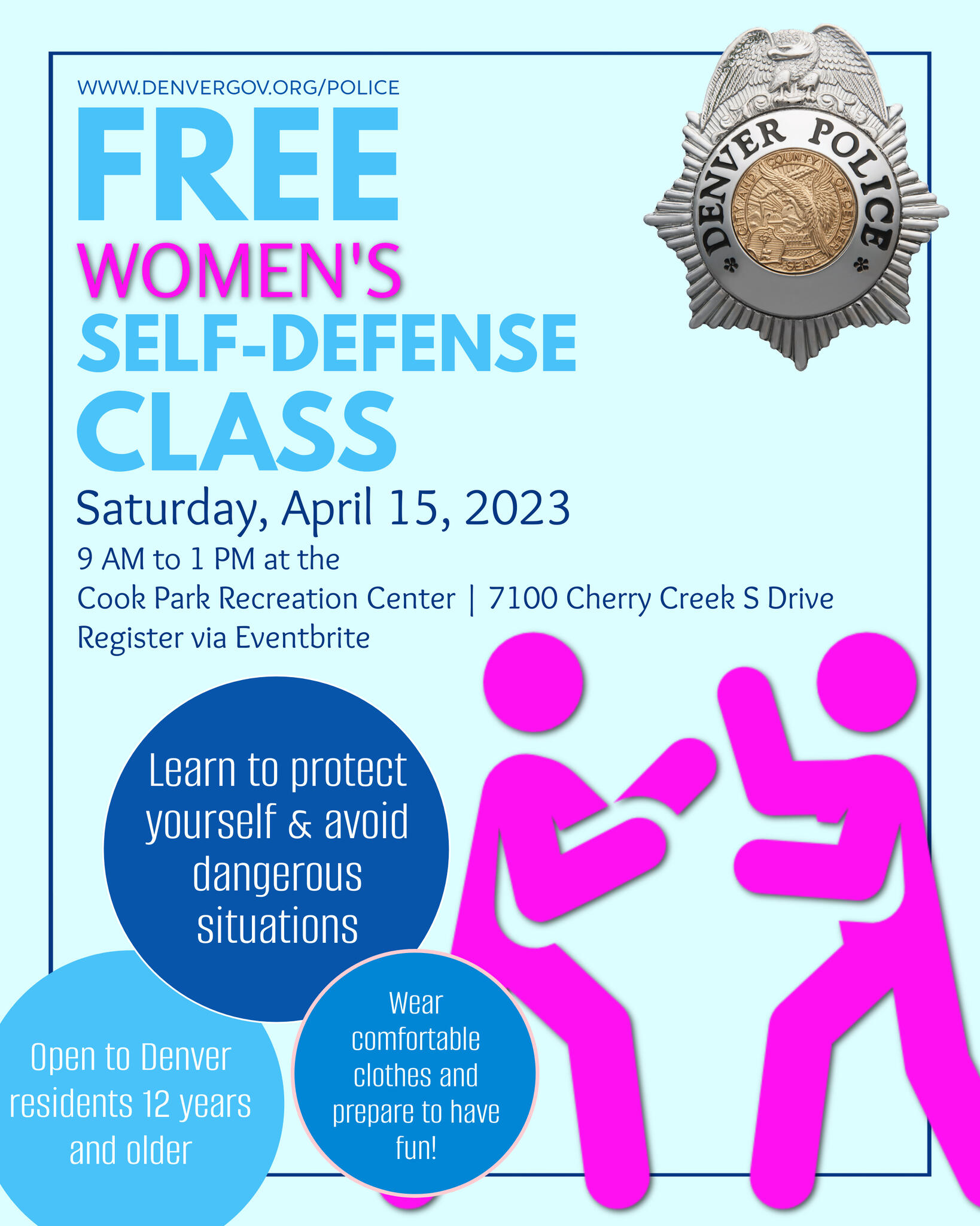 FREE WOMEN'S SELF-DEFENSE CLASS REGISTRATION STARTS FRIDAY: (Denver ...