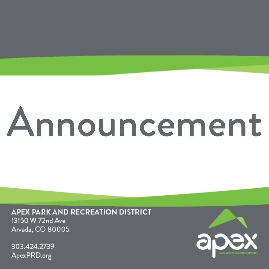 APEX: MODIFIED POOL HOURS AT APEX CENTER AND SECREST RECREATION CENTER ...