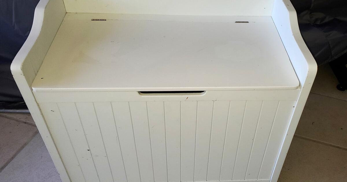 White WOOD toy storage multI purpose bench type Box cute for $35 in ...