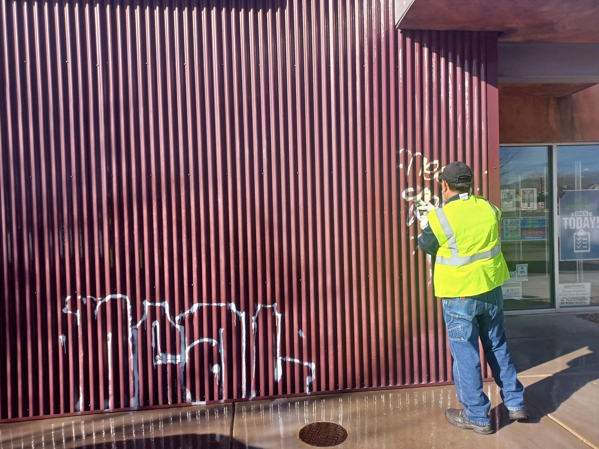 One of our 19 dedicated graffiti technicians was out this week near ...