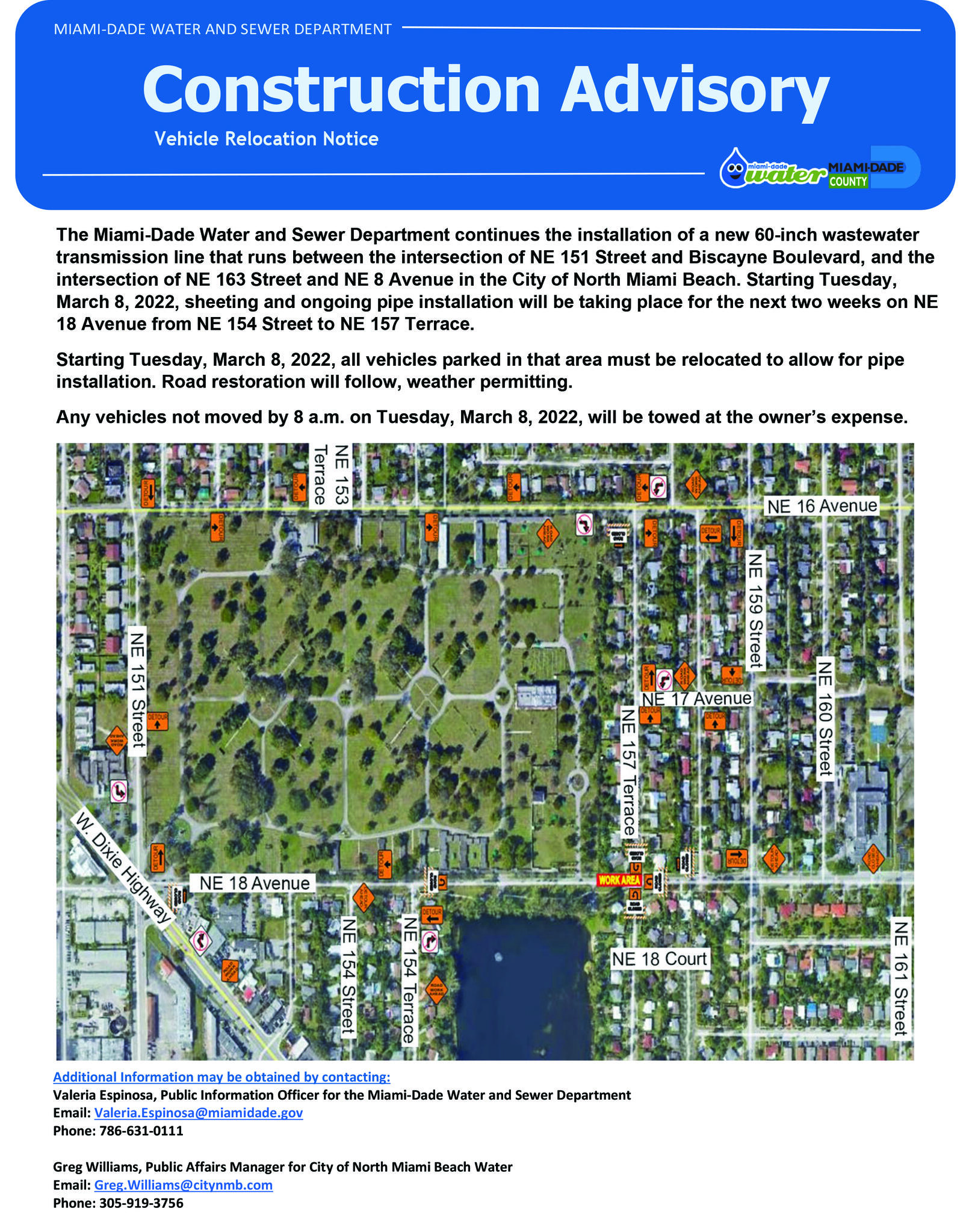 Installation of a new 60-inch wastewater transmission line (Miami-Dade ...
