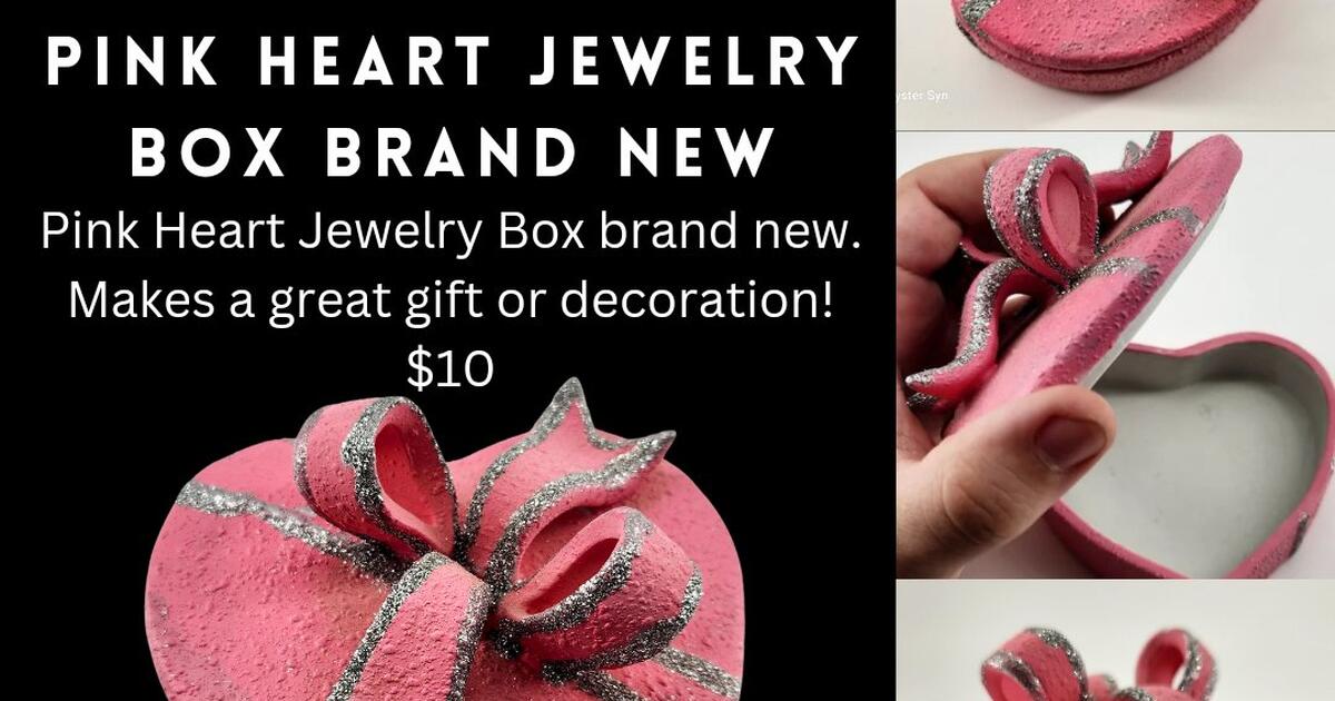 Pink Heart Jewelry Box brand new for $10 in Phoenix, AZ | For Sale ...