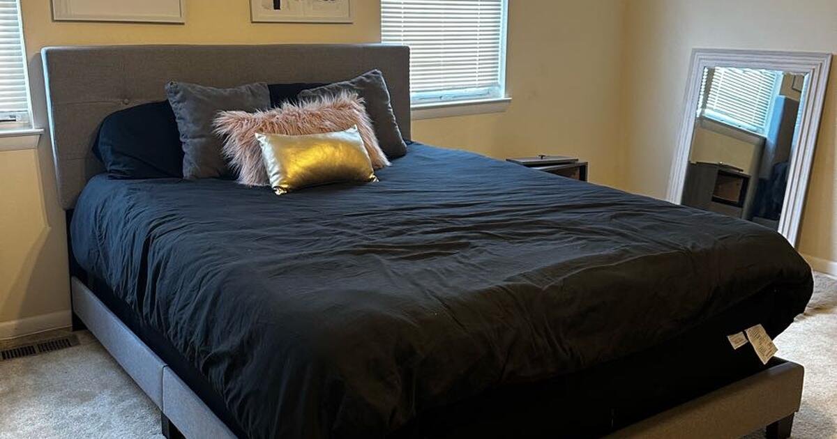 Queen bed frame and mattress for $175 in Bowie, MD | For Sale & Free ...