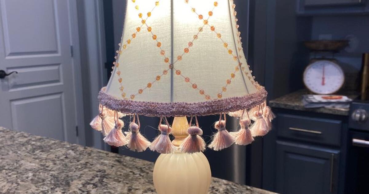 Pink tassel and sequin lamp for $15 in Eatonton, GA | For Sale & Free — Nextdoor