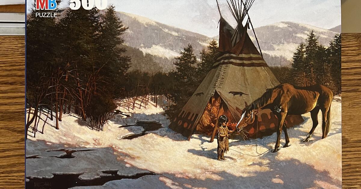 Vintage 1990 Milton Bradley MB Frontier Days 500 piece Puzzle- The Gift ...