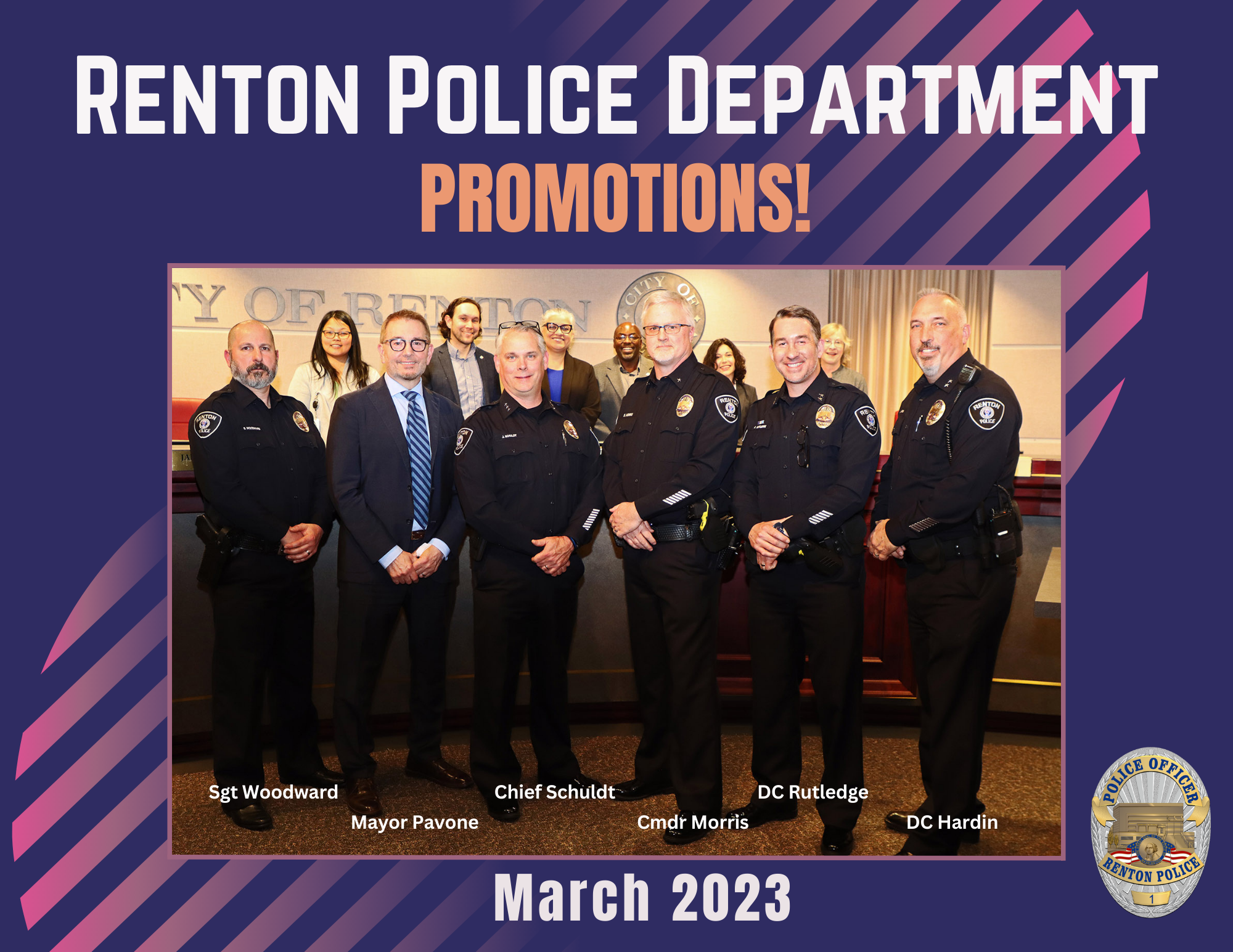Please join us in congratulating the following personnel on their ...
