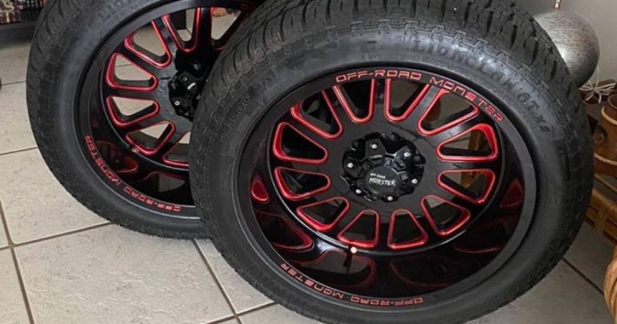 Like new 4 tires with red rims 6 lugs for $2250 in Kissimmee, FL | For ...