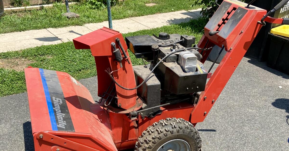 Simplicity Snow Blower trade for a rear tine rototiller for $200 in ...