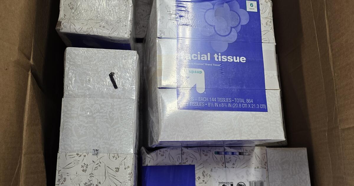 104 Target Up & Up Facial Tissue Boxes New And Sealed for $45 in Holly ...