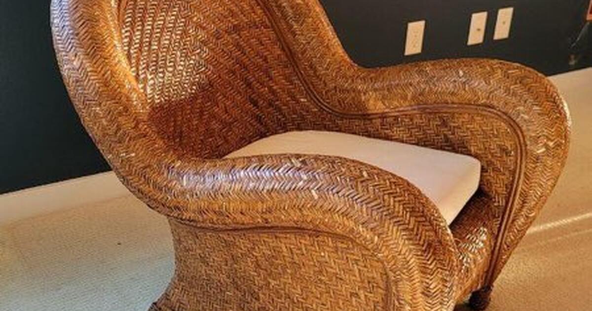 Pottery Barn Wicker Chair and Ottoman for $110 in Portland, OR | For Sale & Free — Nextdoor