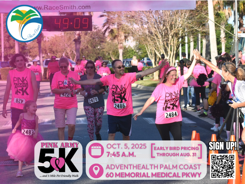 Pink Army 5K Early Bird Registration is Now Open! (The City of Palm ...
