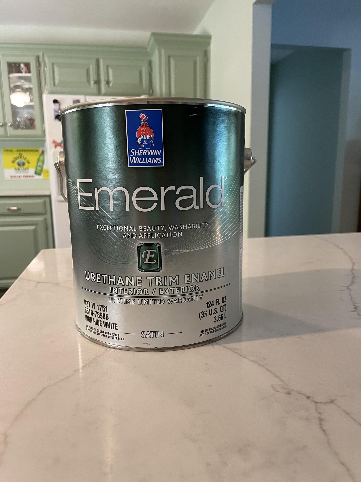 Sage Color Cabinet Paint -1 new gallon Sherwin Williams Emerald ...