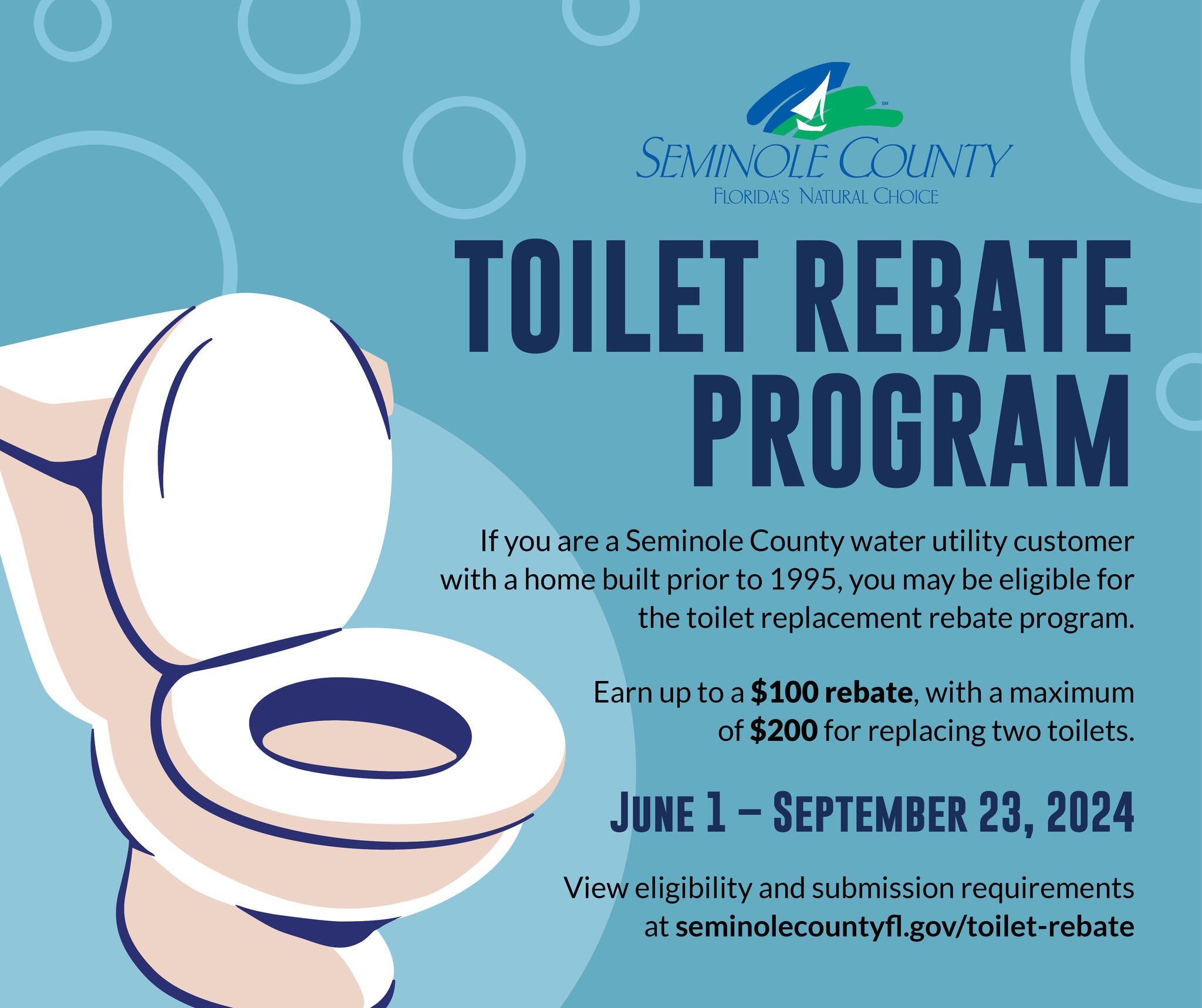 TOILET REBATE PROGRAM: If you are a Seminole County water utility ...