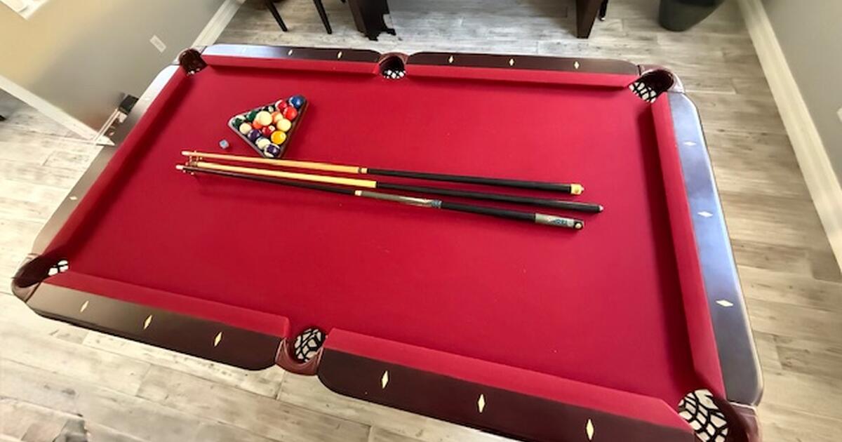 Red Pool Table with Cues for $400 in San Marcos, CA | For Sale & Free ...