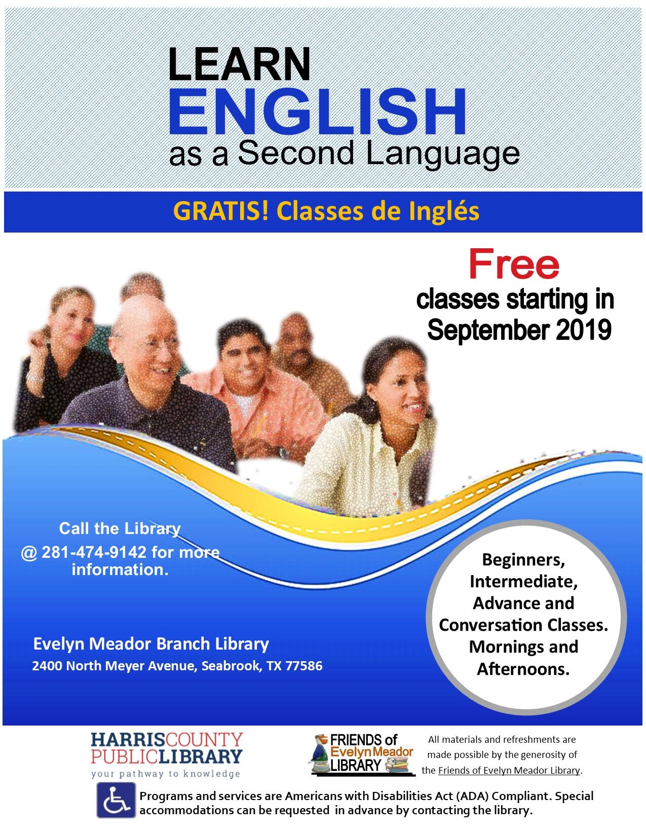 ESL/Literacy Classes at the Evelyn Meador Library in Seabrook (free ...