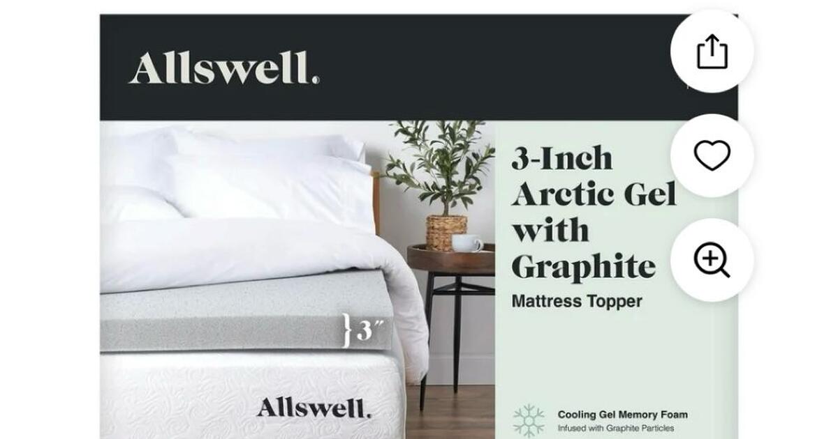 Allswell 3” Sleep Cool ThermaGel Memory Foam Topper for $80 in Sunset ...