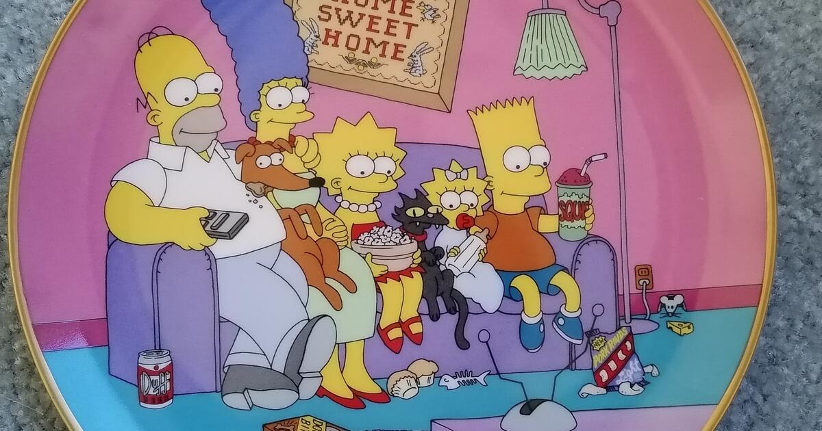 Simpsons Collector Plate "A Family for the 90's" for $20 in Green ...