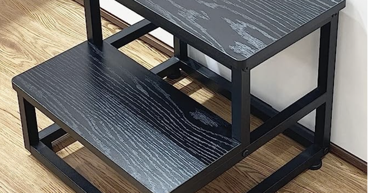 FREE: Two Step Stool Metal frame with Wood Steps (Near Sandpoint Met ...