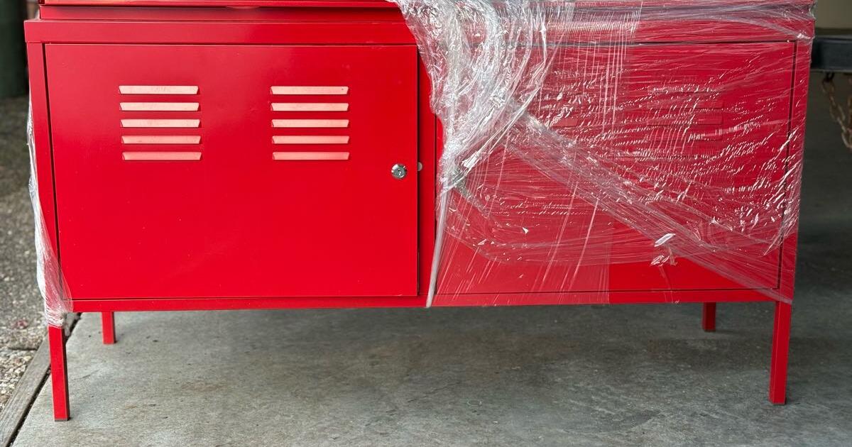 Red Metal Storage Cabinet for $125 in Louisville, KY | For Sale & Free ...