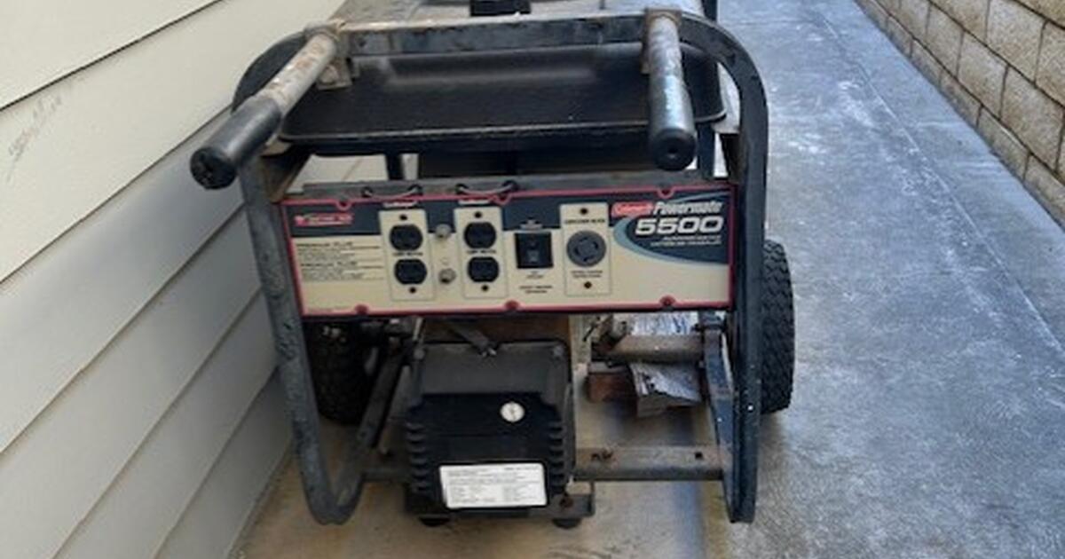 Portable generator with multiple outlets. Coleman 5500 watt has flat ...