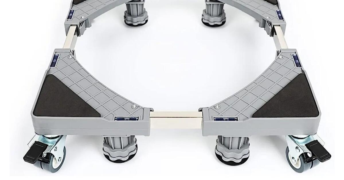 Adjustable Mini Fridge Stand Washing Machine Base, Mobile Roller Stand ...