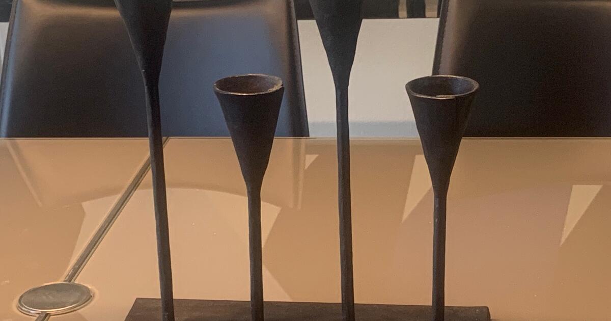 Two Sets of Pottery Barn Hammered Iron Candle Holders for $75 in ...