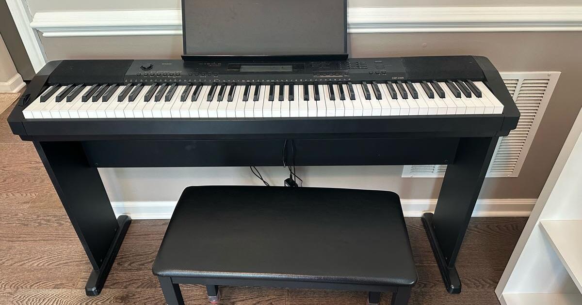 Casio CDP-230R Piano Keyboard with wooden stand. for $300 in Plain City ...