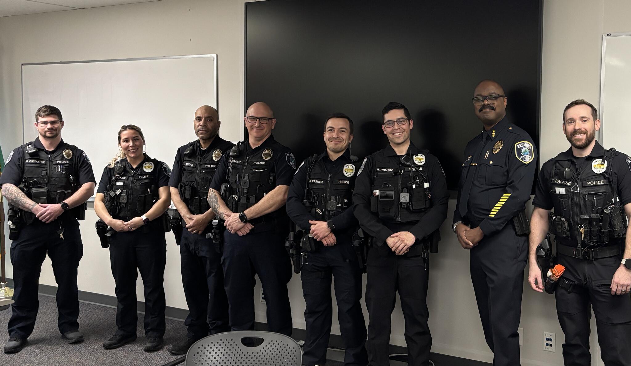 Please join us in welcoming our new officers and congratulating our newest sergeant! (Redmond ...