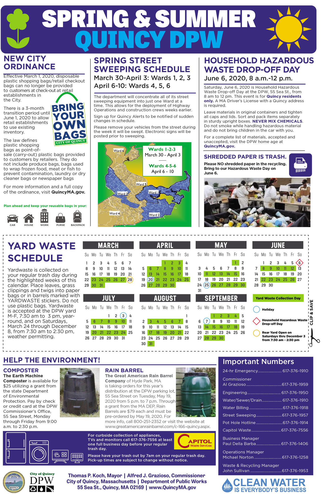 Quincy DPW Spring & Summer Information (City of Quincy) — Nextdoor ...