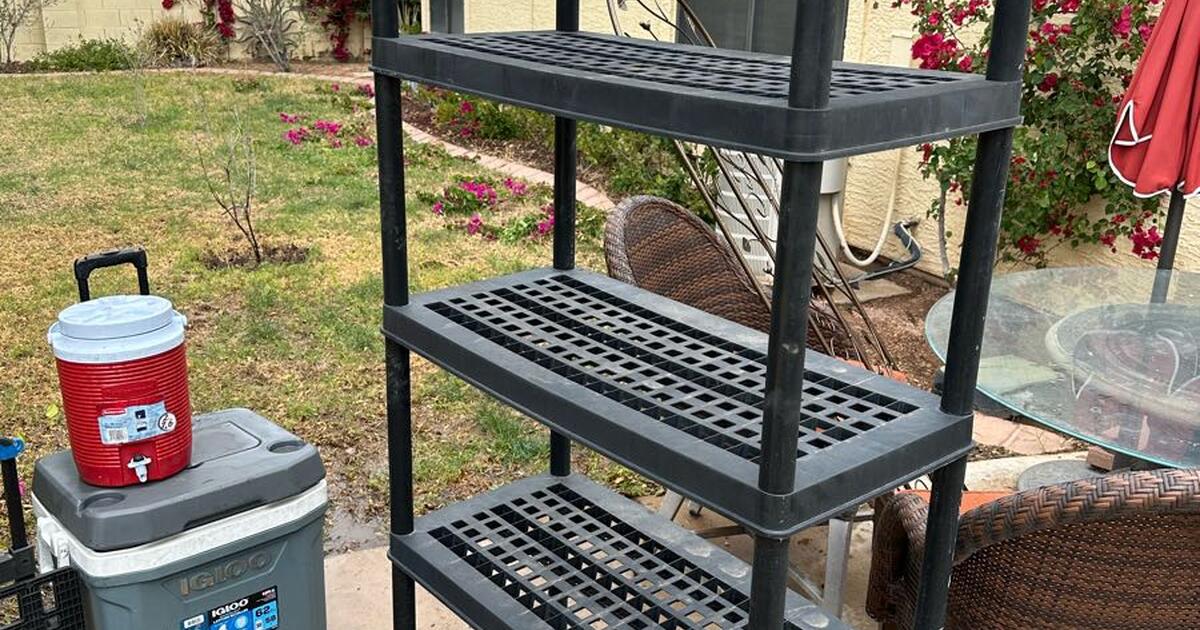 3 coolers, 1 storage rack, 14 storage containers 55, 27, & 17 gallon, 1 ...